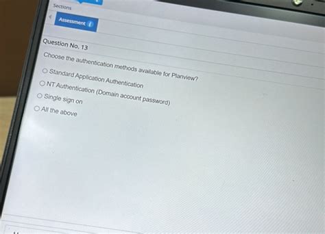 Sections Assessment Question No 13 Choose StudyX