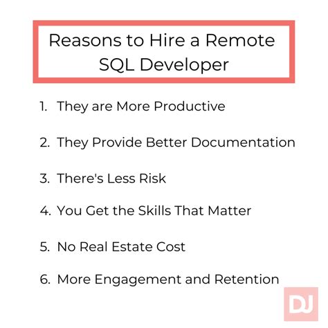 6 Reasons Why Remote Is Your Best Bet When Hiring A Sql Developer Distantjob Remote