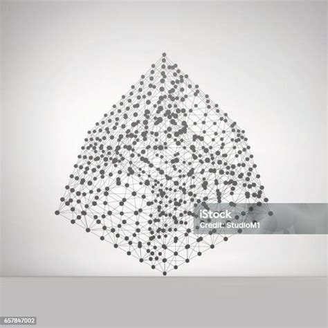 Cube Molecular Lattice Connection Structure Vector Illustration Stock Illustration Download