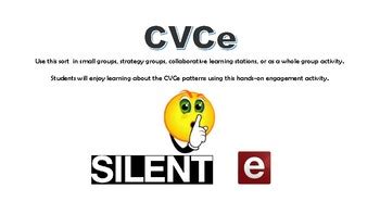 CVCe Practice Sort Matching Activity By Teacher S Resource Menu TpT