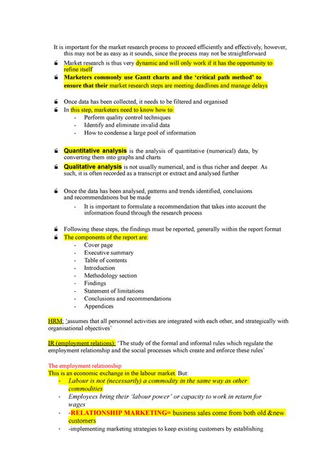 Week 5 Lecture Notes 5 It Is Important For The Market Research Process To Proceed