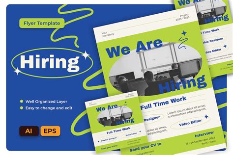 Hiring Modern Flyer Ai And Eps Template Modèles Graphiques Envato Elements