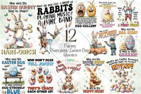 Funny Sarcastic Easter Day Quotes Bundle