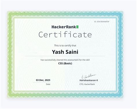 Passed Css Test On Hackerrank Yash Saini Posted On The Topic Linkedin