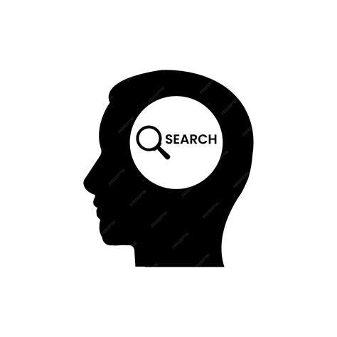 Premium Vector Magnifying Glass Head Silhouette Icon