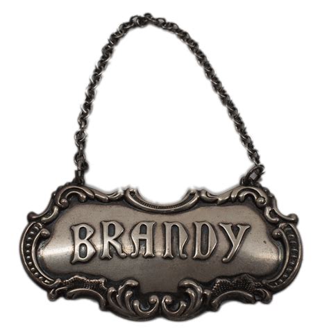 Vintage Sterling Gorham Brandy Bottle Tag