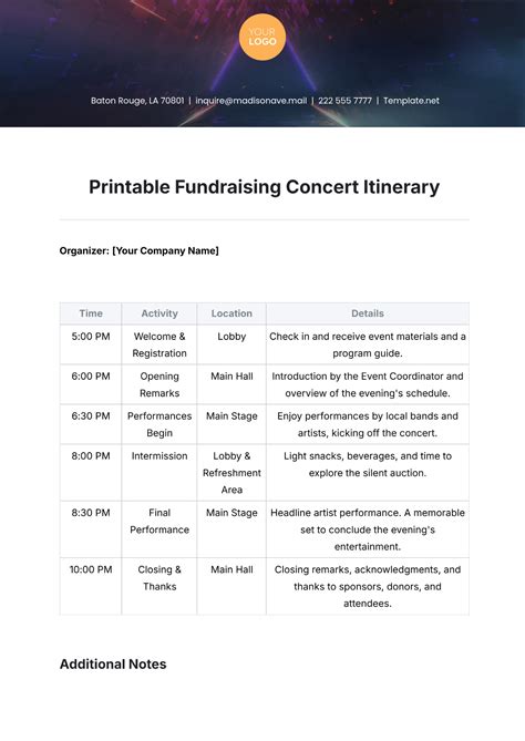 Free Itinerary Template To Edit Online
