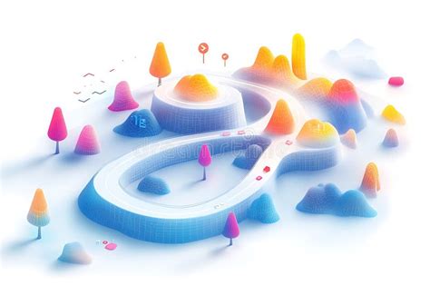 Vibrant Pathway Design For User Journey In Ui Ux Website Stock Illustration Illustration Of