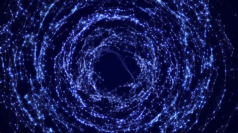 디지털 바이너리 데이터 터널 어두운 배경에 점과 선의 추상적 인 연결 네트워크의 개념 3d 모자이크에 대한 스톡 사진 및 기타 이미지 Istock