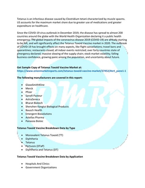 Ppt Tetanus Toxoid Vaccine Market Powerpoint Presentation Free Download Id 9961561