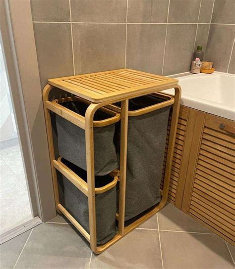 Корзина для белья в 2024 г Корзина для белья Корзина для белья своими руками Ванная стиль