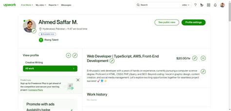 Ahmed Saffar Memon On Linkedin Upwork Risingtalent Freelancerlife