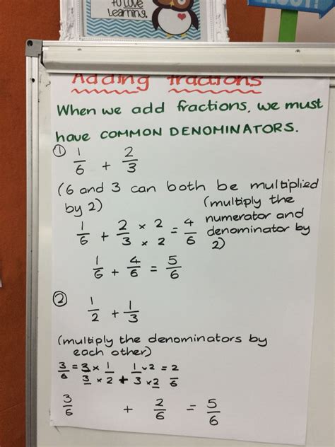 adding fractions anchor chart add fractions fractions anchor chart anchor charts denominator