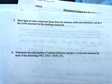 Solved Discussion Froblem Set 24 Tcl Show How An Ionic Compound