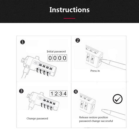 Laptop Coded Lock Intelligent Anti Theft Security Grandado