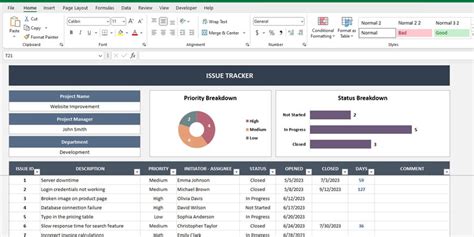 Issue Tracker Excel Template Project Issue Log Problem Tracking Spreadsheet Task Issue Tracker