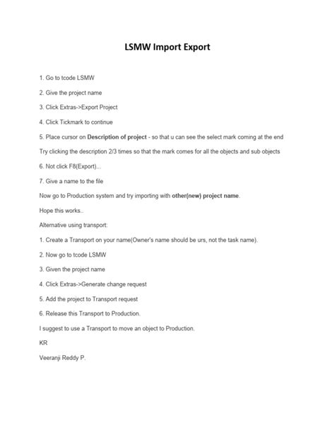 Lsmw Import Export Pdf