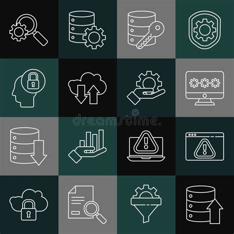 Set Line Server Data Web Hosting Browser With Exclamation Mark Monitor Password Security