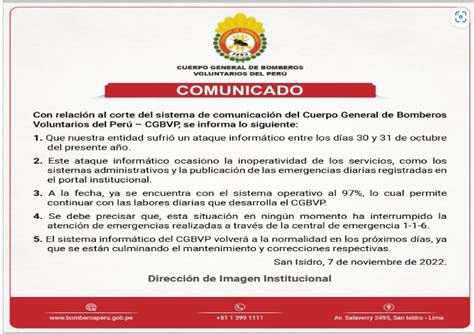 Página Web De Los Bomberos Del Perú Fue Hackeada Y Dificultó La