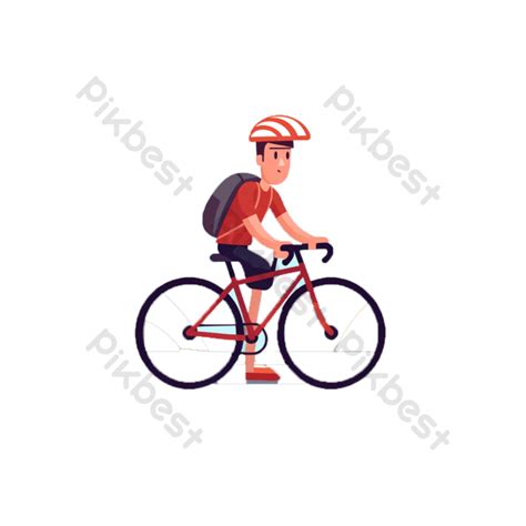 A Cartoon Man Sitting On Cycle Cartoon Image Png Images Psd Free Download Pikbest