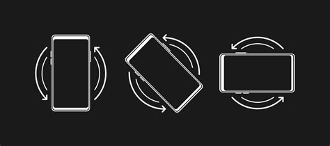 Rotate Mobile Phone Turn Your Device Device Rotation Symbol Vector