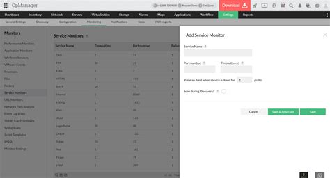Monitoring Tcp Services On A Device Opmanager Help