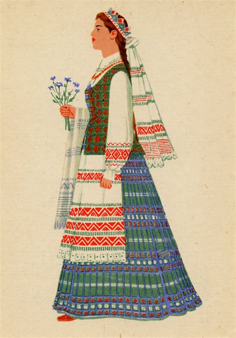 Folkcostumeandembroidery Costume Of The Vilnius Region Lithuania