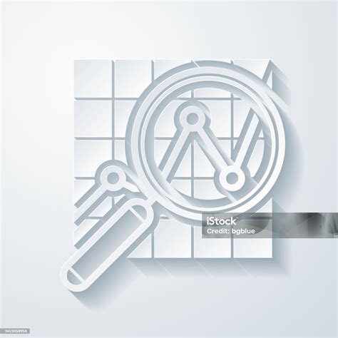 데이터 분석 빈 배경에 종이 잘라내기 효과가 있는 아이콘 3차원 형태에 대한 스톡 벡터 아트 및 기타 이미지 3차원 형태 개념 검사 보기 Istock