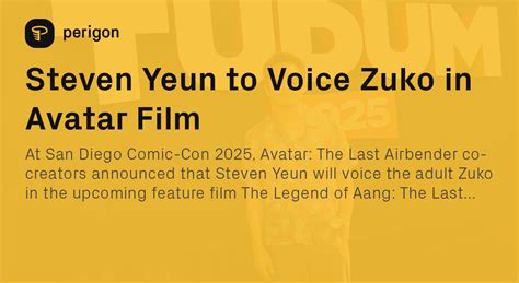 Steven Yeun To Voice Zuko In Avatar Film Perigon