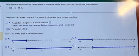 Solved Other Than A No Solution Set Use Interval Notation Chegg Com