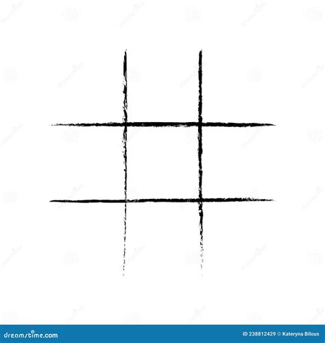 Tic Tac Toe Grid Chalk Hand Drawn Game Board Stock Vector Illustration Of Board Player 238812429