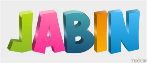 Jabin Text Effect And Logo Design Name