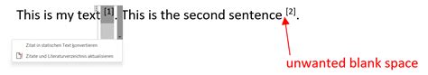 Space Between Text And Citation In Superscript Form Microsoft Qanda