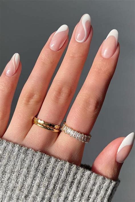 Classic White French Tip Inspo Frensh Nails Glue On Nails Fake Nails