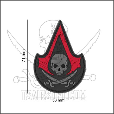 Jtg Assassins Creed Skull Patch 3d Pvc