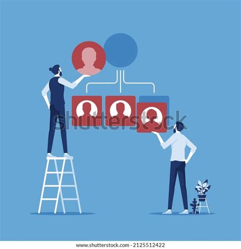 Teamwork Flow Chart Business Hierarchy Business стоковая векторная графика без лицензионных