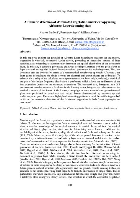 Pdf Automatic Detection Of Dominated Vegetation Under Canopy Using