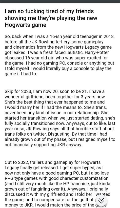 Angry That Friends Are Playing Forbidden Video Game Rtheyseeherrowling