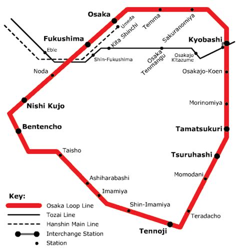 Osaka Loop Line Map