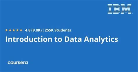 Introduction To Data Analytics Coursya