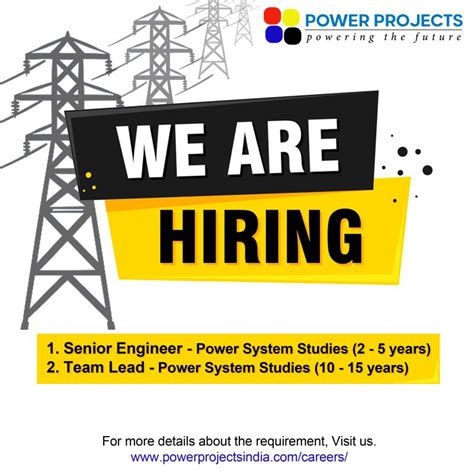 Power Projects On Linkedin We Are Hiring Powerprojects Powersystems Electricalengineering