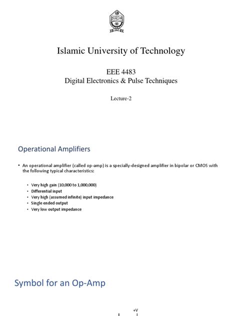 Lecture 2 Pdf Pdf Operational Amplifier Amplifier