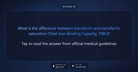 What Is The Difference Between Transferrin And Transferrin Saturation