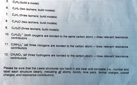 5 C3h8 Build A Model 6 C3h6 Two Isomers Build Models 7 C3h4 Three Isomers Build Models