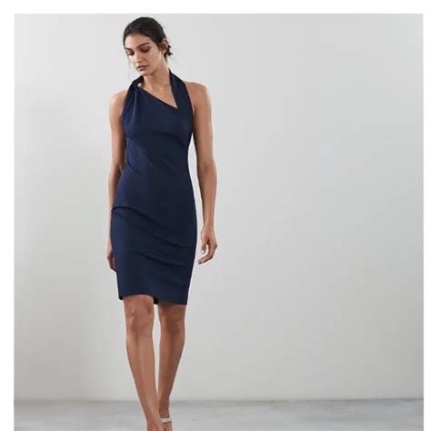Reiss Dresses New Reiss Varesse Twist Neck Dress In French Navy Sz