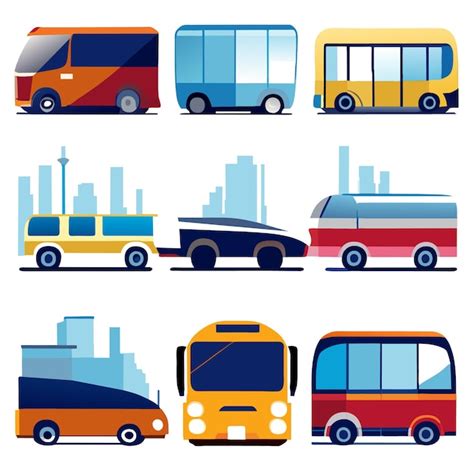 premium vector vector eps file of flat 2d vehicle and commute elements