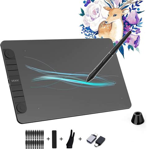 Veikk Vk1060pro V2 Drawing Tablet 10 X 6 Inch Graphics Pen