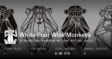 White Four Wise Monkeys Collection Opensea