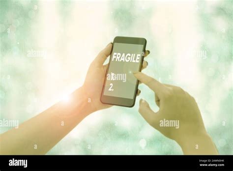 Handwriting Text Writing Fragile Conceptual Photo Breakable Handle With Care Bubble Wrap Glass