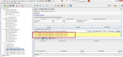 Jmeter Perfmon Metrics Collector Throw Error Stack Overflow